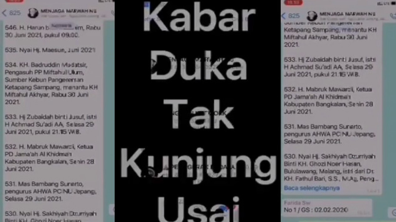 Foto Viral Video Kabar Duka Tak Kunjung Usai, 550 Tokoh NU Meninggal Dunia Foto Viral Video Kabar Duka Tak Kunjung Usai, 550 Tokoh NU Meninggal Dunia