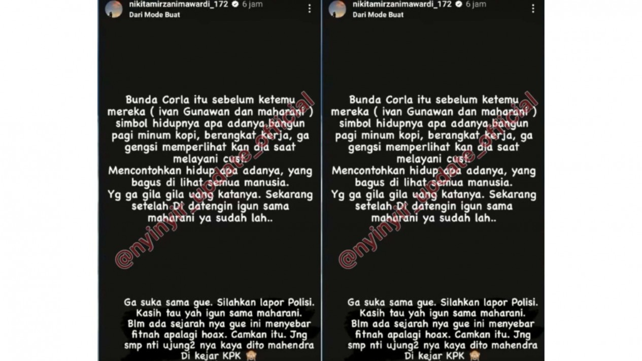 Foto Jawaban Menohok Bunda Corla Usai Disebut Berubah oleh Nikita ... Foto Jawaban Menohok Bunda Corla Usai Disebut Berubah oleh Nikita ...